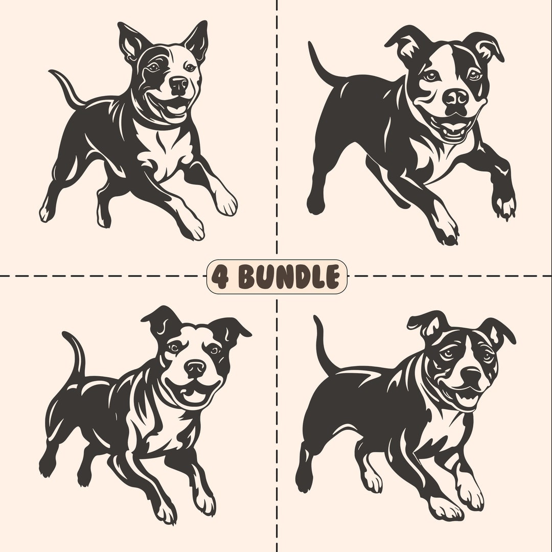 Pitbull SVG Pitbull PNG Pitbull DXF Pitbull Laser Machine Cut File ...