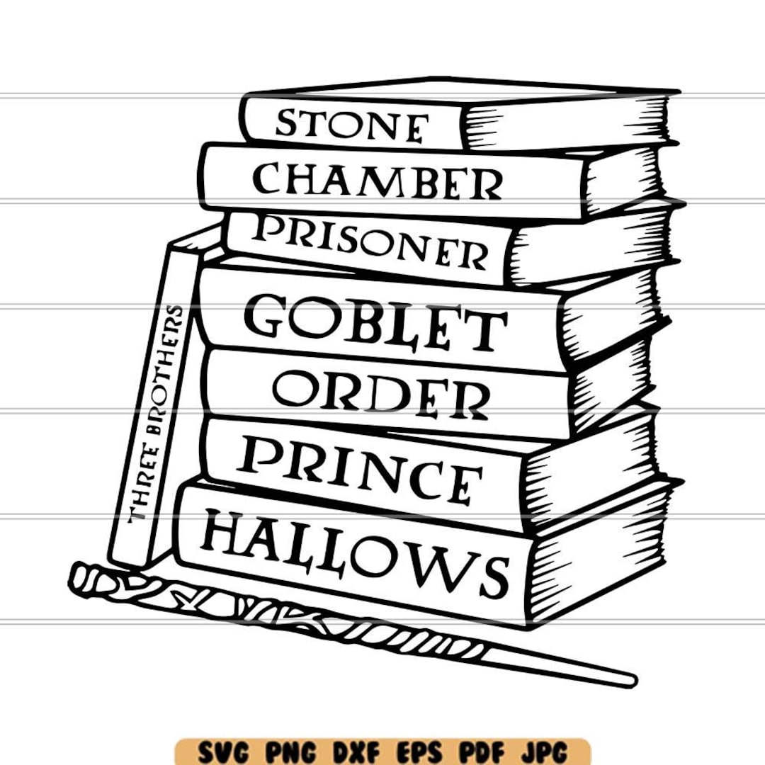 Wizard Books Svg, Wizard Books Dxf, Wizard Books Png, Wizard Books Cut ...