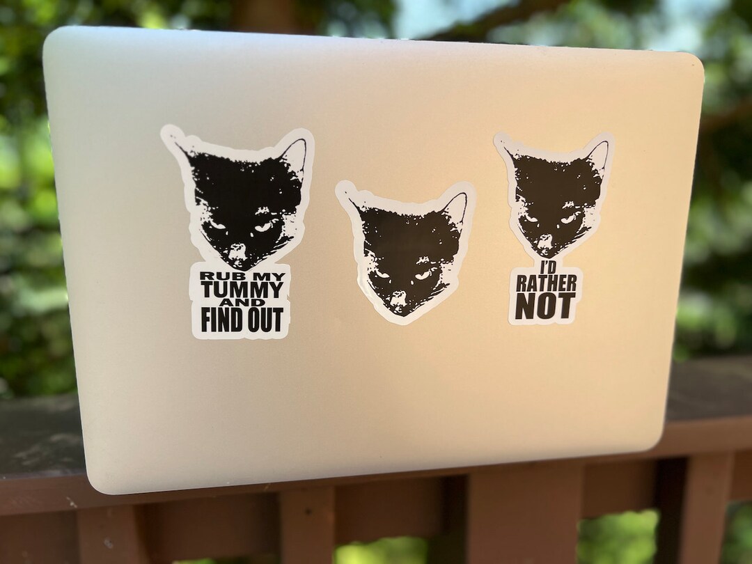 Funny Cat Laptop Decals Removable Vinyl - Etsy