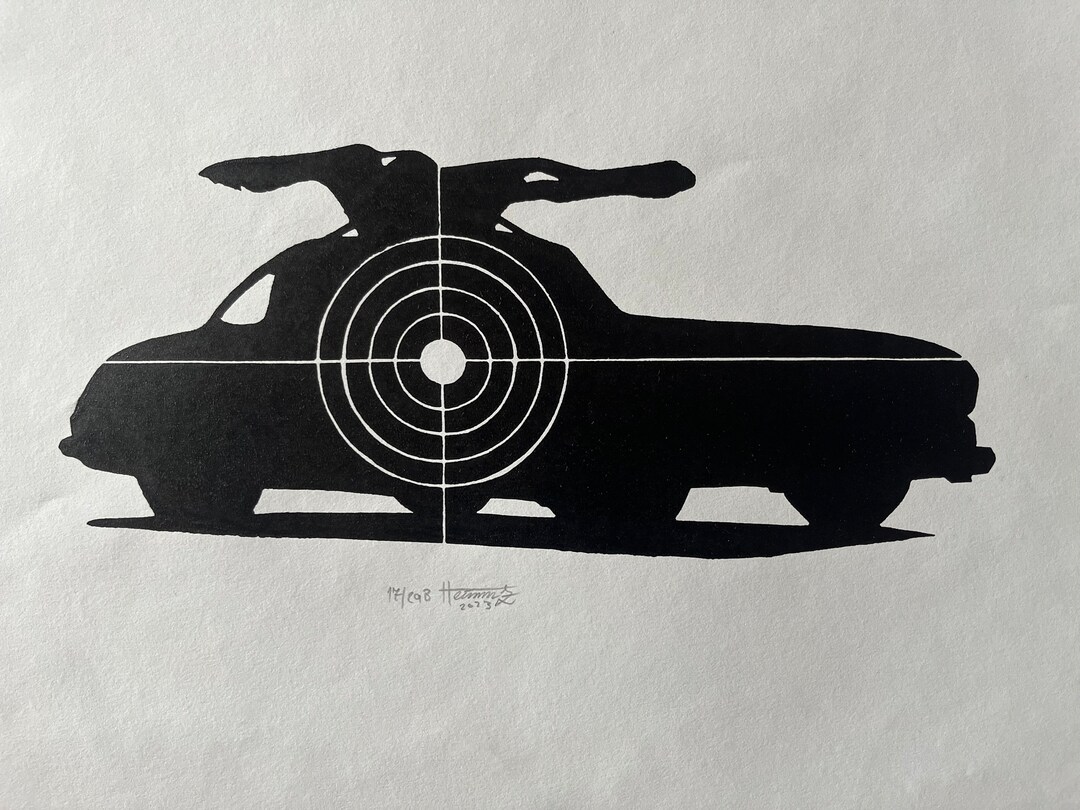 Mercedes-benz 300 SL Gullwing Linocut Print / Mercedes 300 SL Gullwing ...