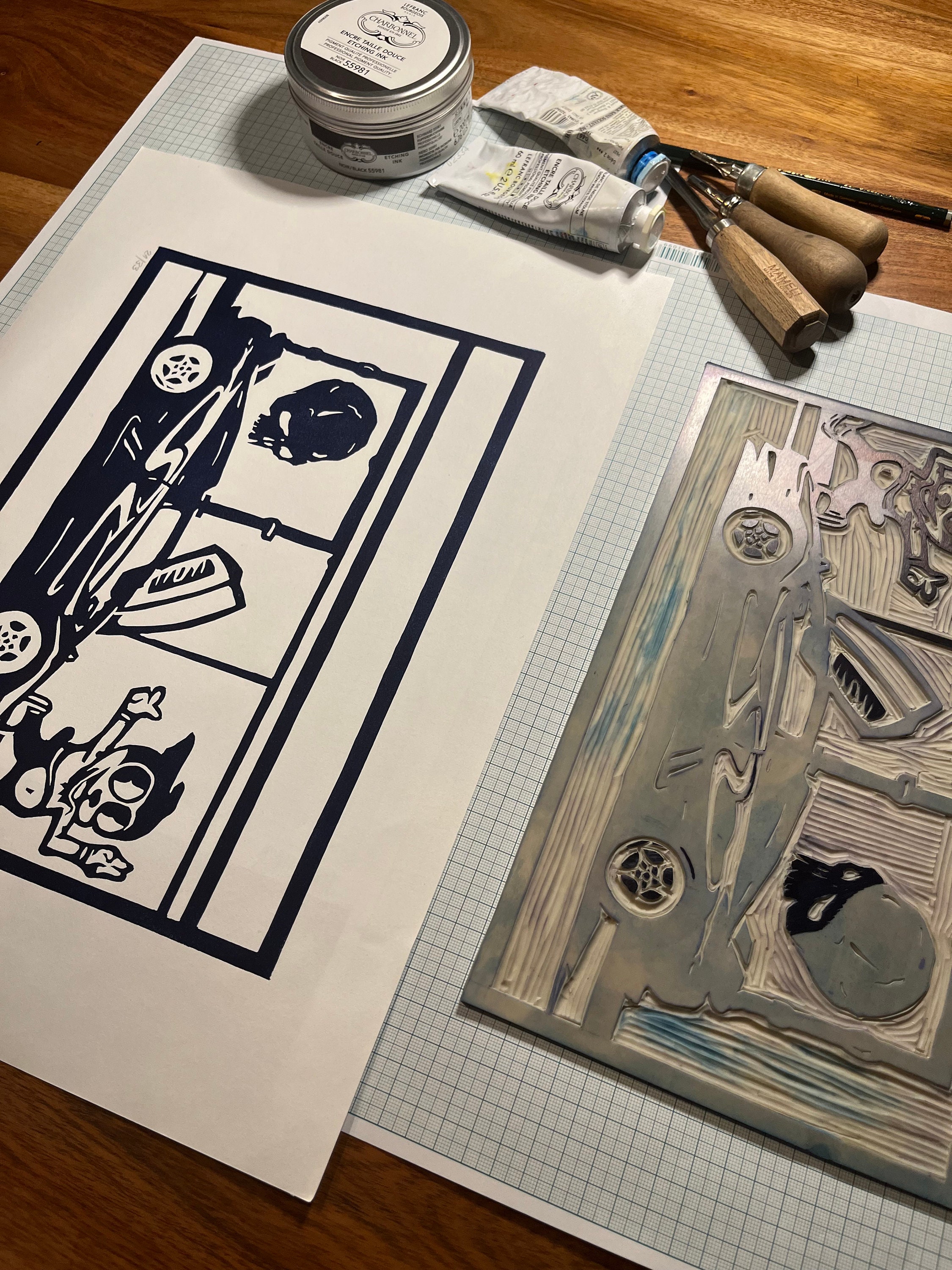 Lamborghini Diablo Linocut Print / Lamborghini Diablo Artwork ...