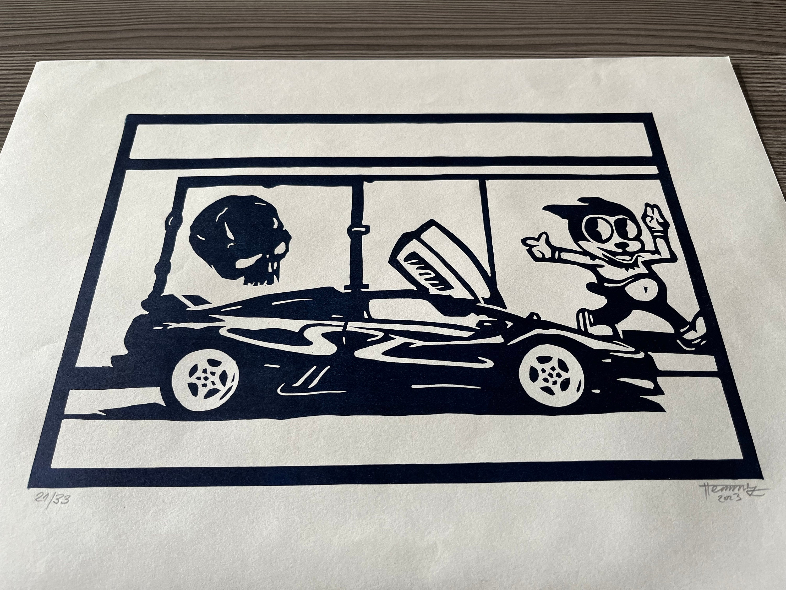 Lamborghini Diablo Linocut Print / Lamborghini Diablo Artwork ...