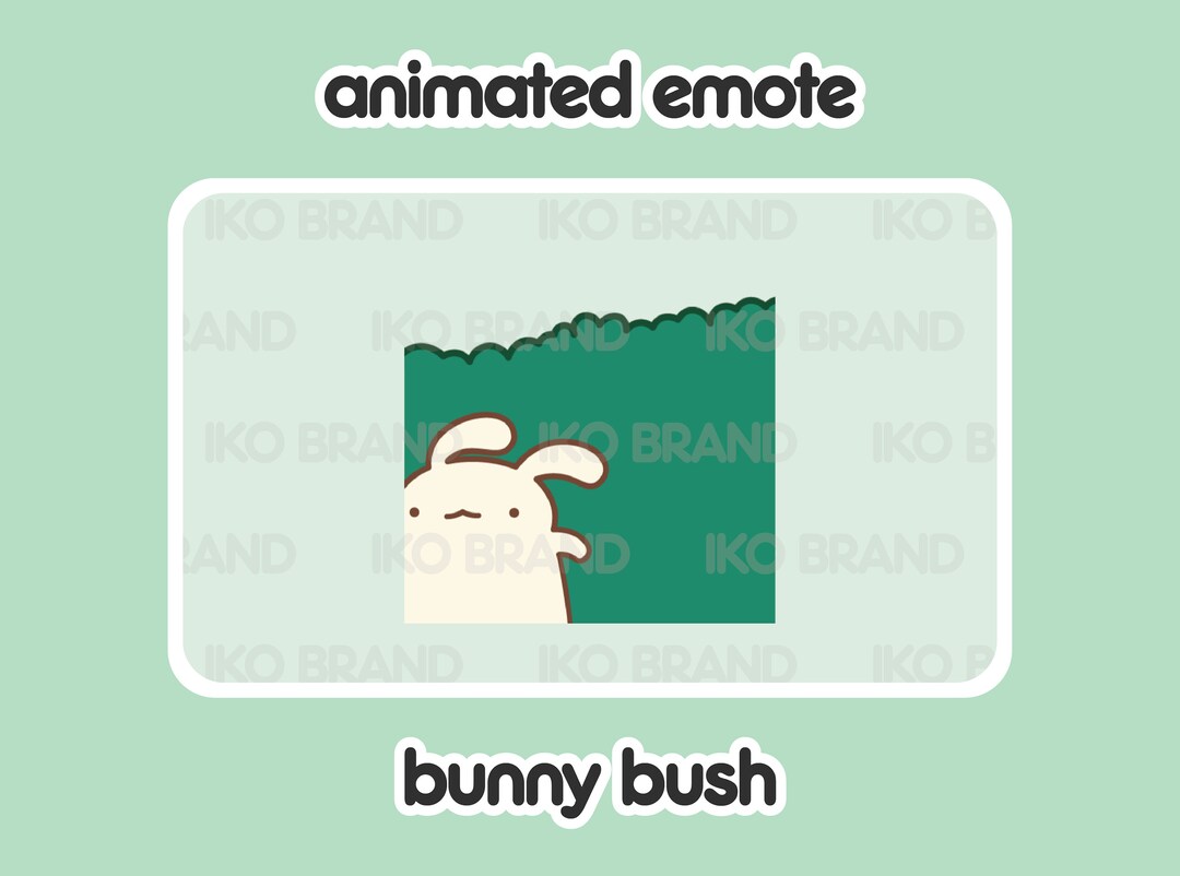 Animated Emote - Bunny Hiding Bush | Cute | Kawaii | Chibi | Twitch ...
