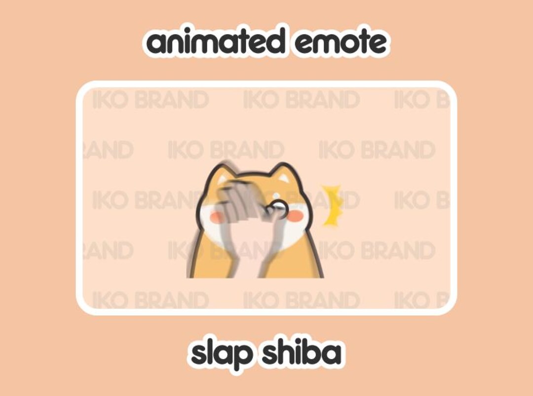 Animated Emote - Shiba Slap | Cute | Kawaii | Chibi | Twitch, Youtube ...