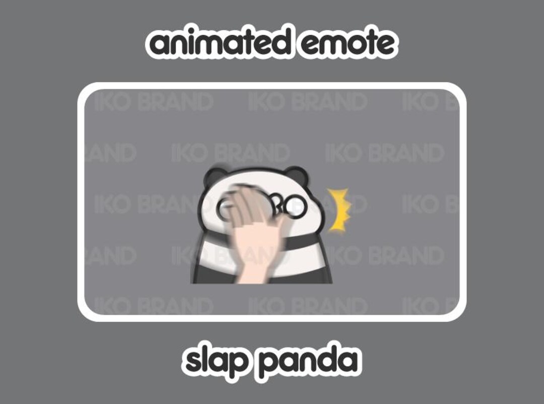 Animated Emote - Panda Slap | Cute | Kawaii | Chibi | Twitch, Youtube ...