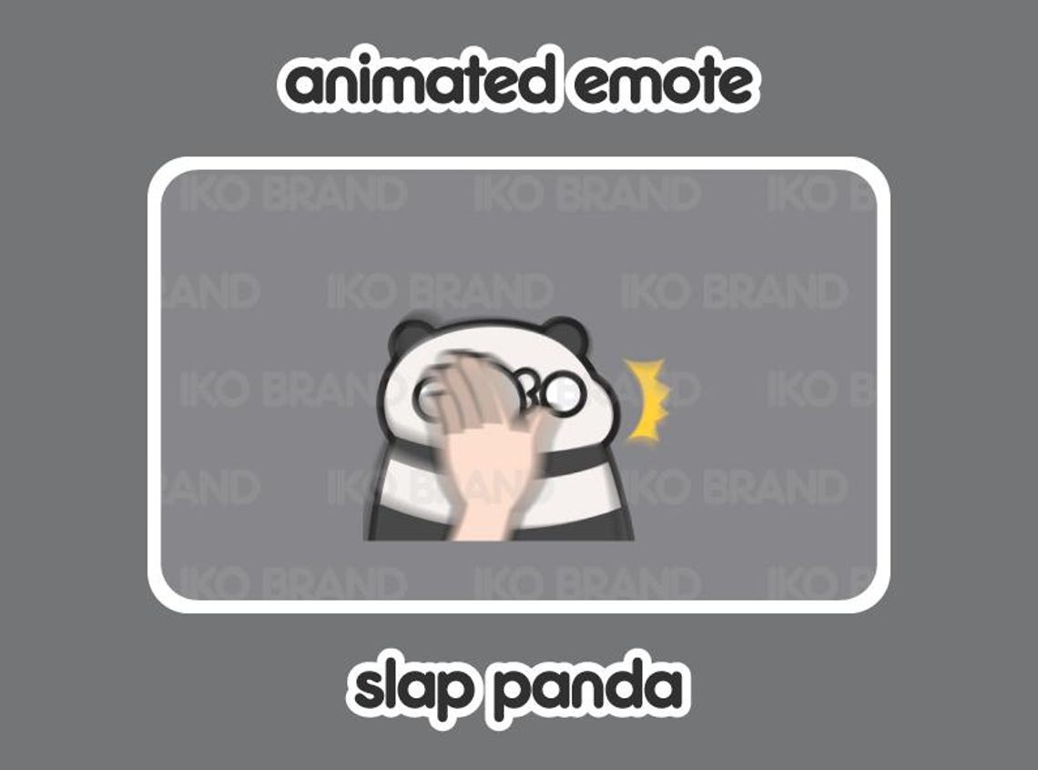 Animated Emote - Panda Slap | Cute | Kawaii | Chibi | Twitch, Youtube ...