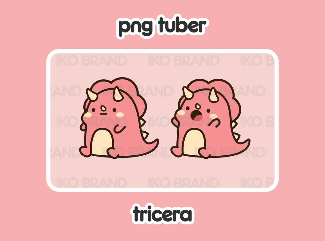 Pngtuber - Triceratops | Dino | Chibi | Cute | Kawaii | Twitch ...
