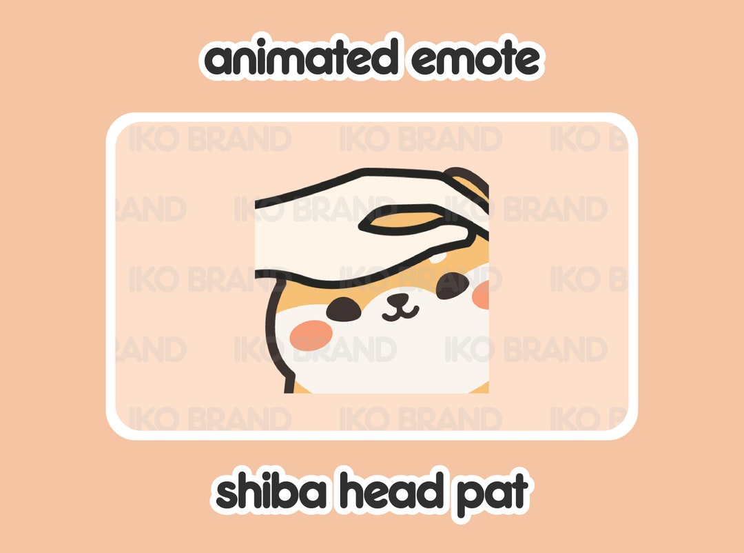 Animated Emote - Shiba Head Pat | Petting | Cute | Kawaii | Chibi ...