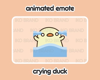 Yellow/white Angry/sad Duck Twitch Discord Youtube Emotes/kawaii, Chibi ...