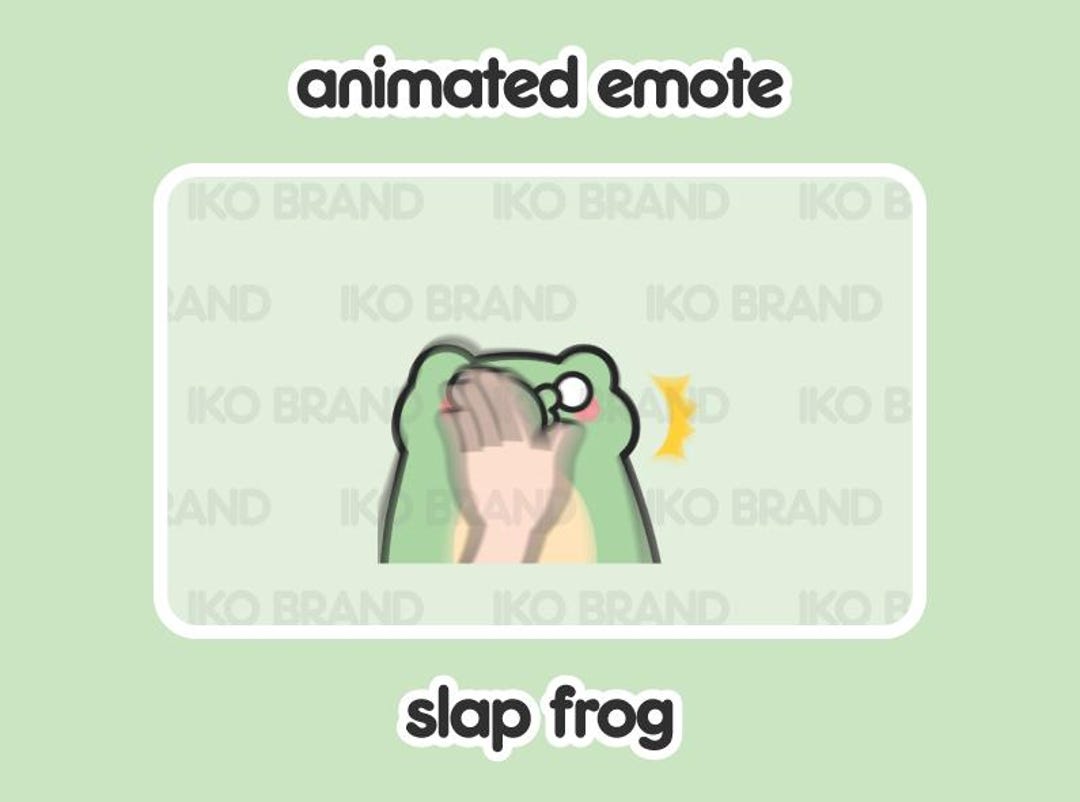 Animated Emote - Frog Slap | Cute | Kawaii | Chibi | Twitch, Youtube ...