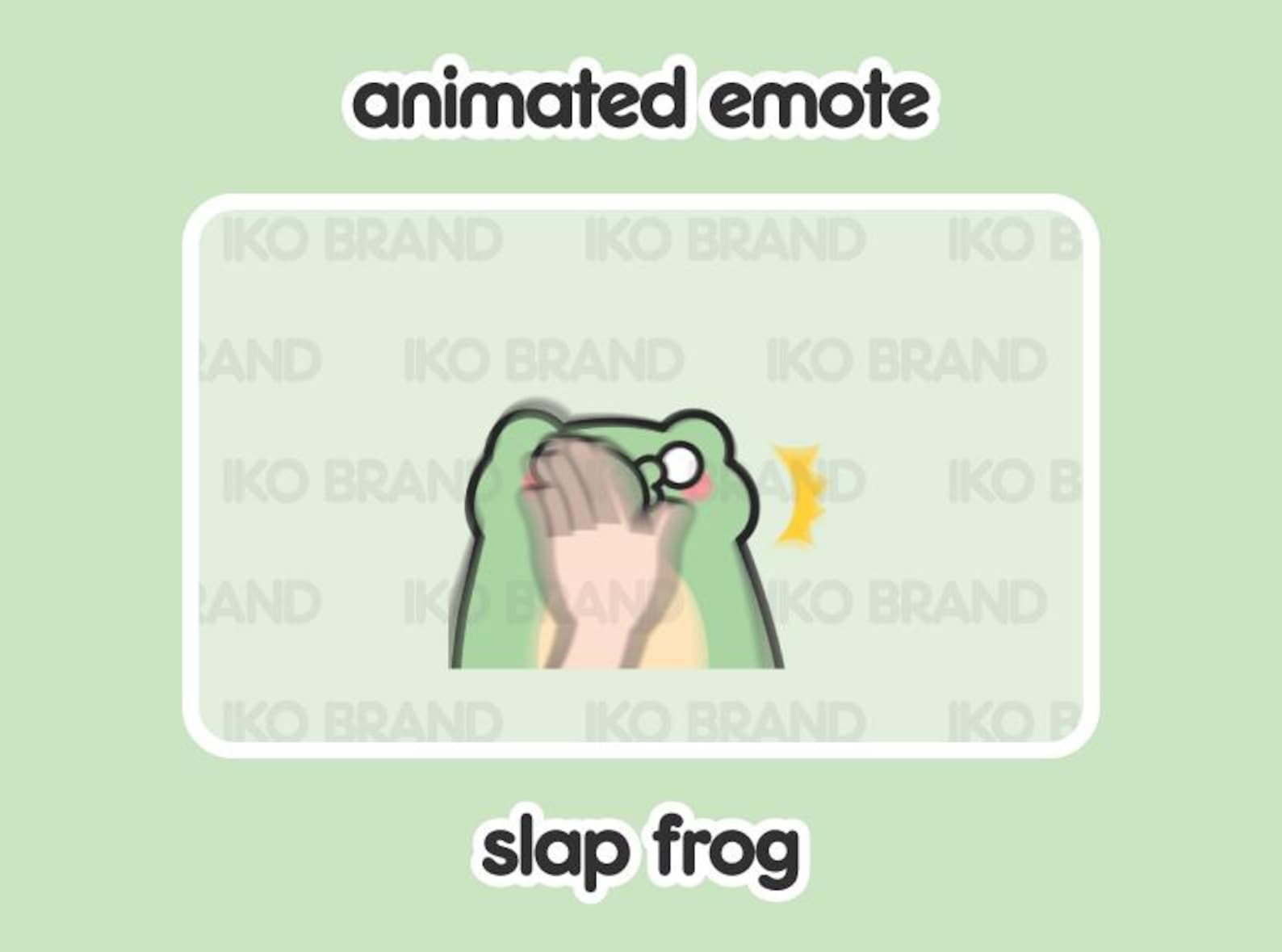 Animated Emote Frog Slap Cute Kawaii Chibi Twitch, Youtube, Discord ...