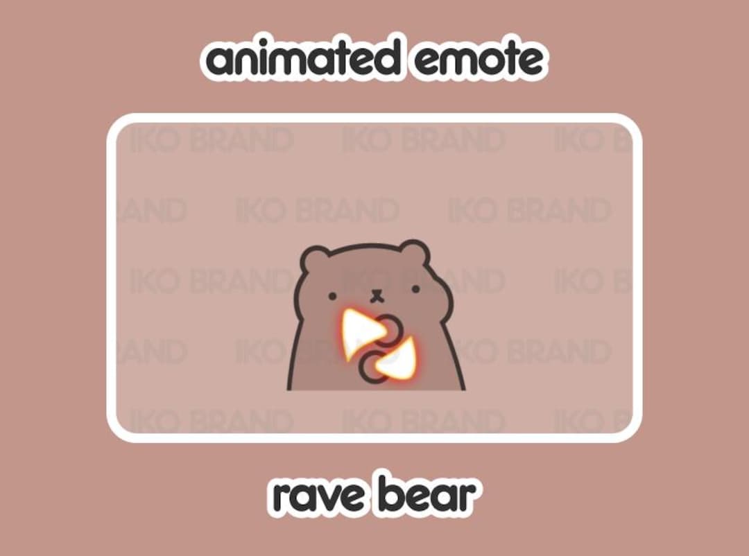 Animated Emote - Bear Rave | Cute | Kawaii | Chibi | Twitch, Youtube ...