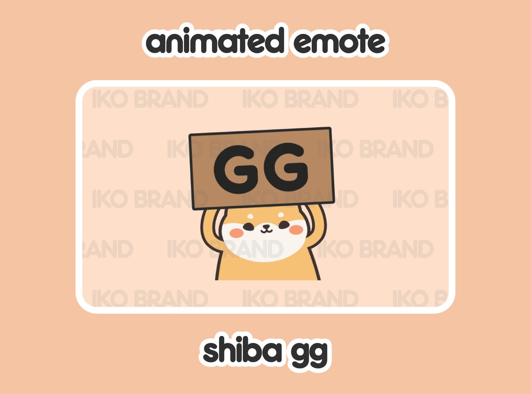 Animated Emote - Shiba Inu GG | Cute | Kawaii | Chibi | Twitch, Youtube ...