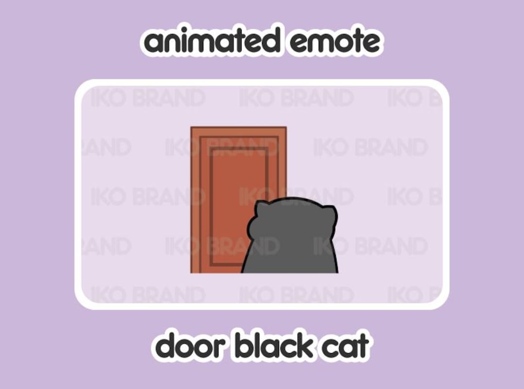 Black Cat Leaving - Animated Stream Emote (GIF) - Etsy