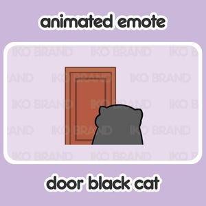 Animated Emote - Black Door Leaving | Cute | Kawaii | Chibi | Twitch ...