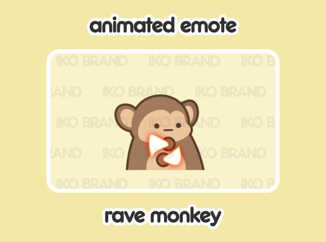 Animated Emote - Monkey Rave | Cute | Kawaii | Chibi | Twitch, Youtube ...