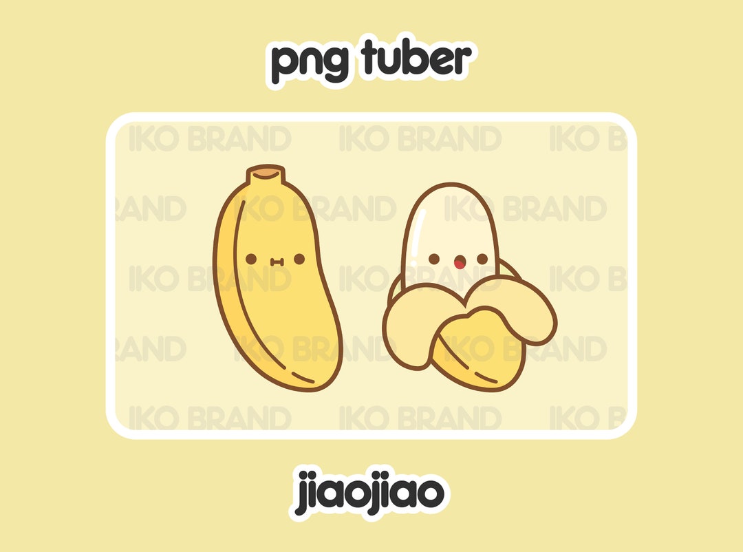 Banana Pngtuber Avatar: Chibi Kawaii Vtuber (digital Download) - Etsy