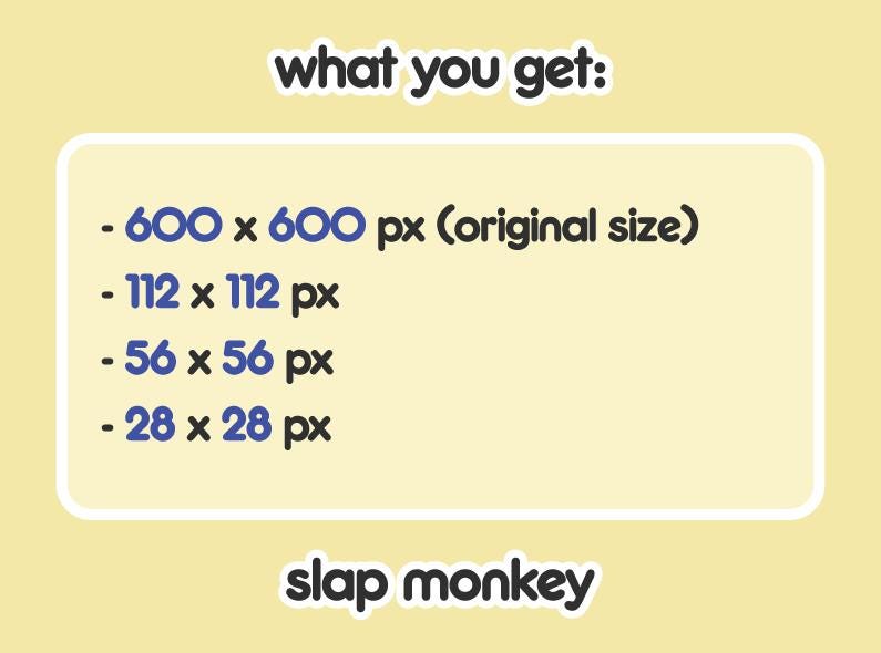 Monkey Slap Animated Emote – Chibi Twitch, Youtube, Discord (GIF) - Etsy