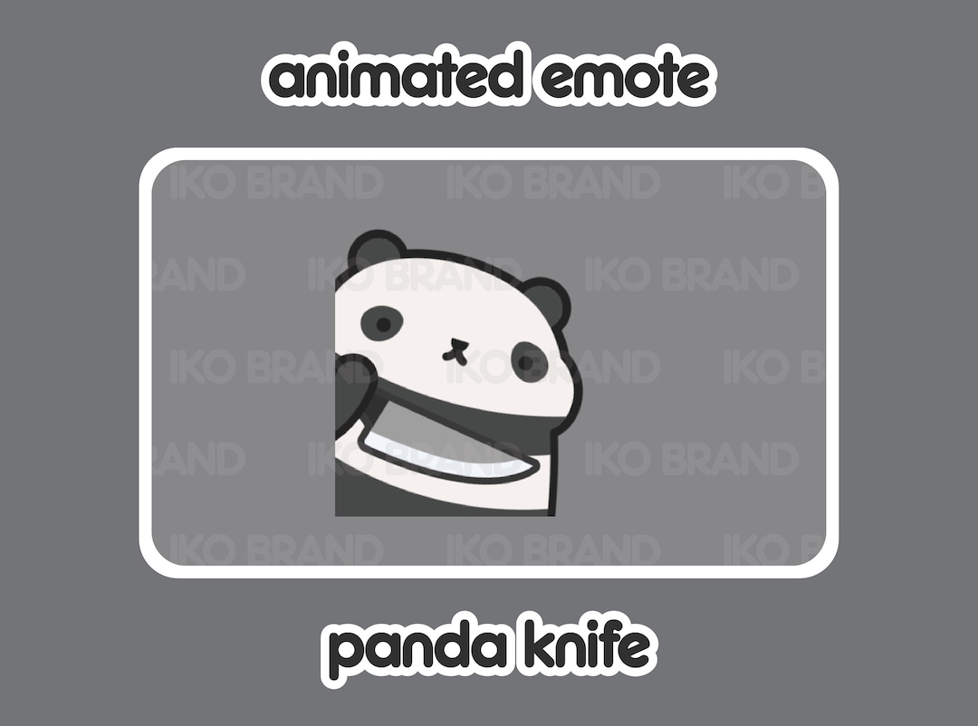 Animated Emote - Panda Evil Knife Stabbing | Cute | Kawaii | Chibi ...