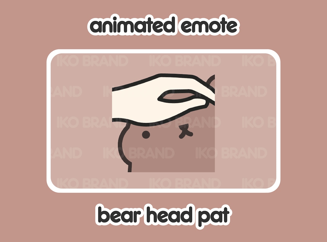 Animated Emote - Bear Head Pat | Petting | Cute | Kawaii | Chibi ...