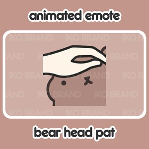 Animated Emote - Bear Head Pat | Petting | Cute | Kawaii | Chibi ...