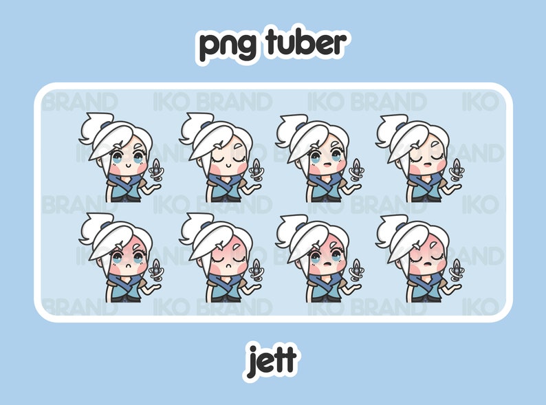 Jett Pngtuber: Valorant Chibi Vtuber Avatar (digital Download) - Etsy