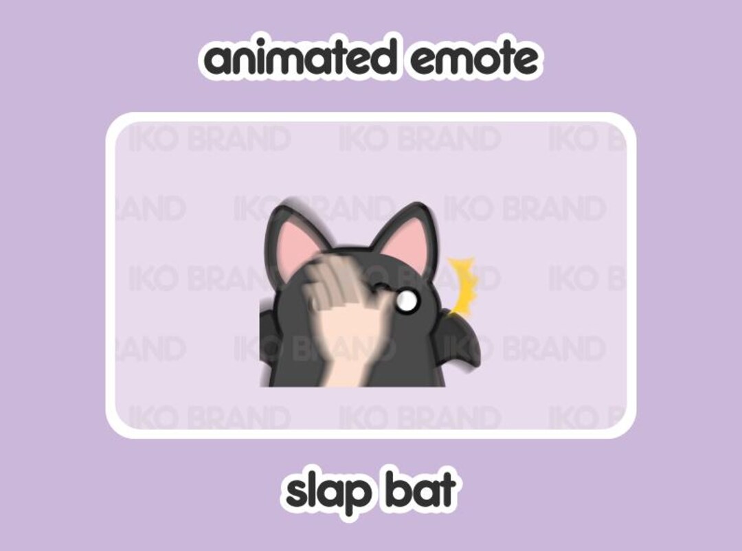 Animated Emote - Bat Slap | Cute | Kawaii | Chibi | Twitch, Youtube ...