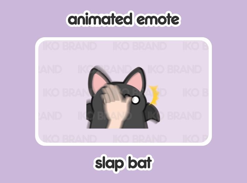 Animated Emote - Bat Slap | Cute | Kawaii | Chibi | Twitch, Youtube ...
