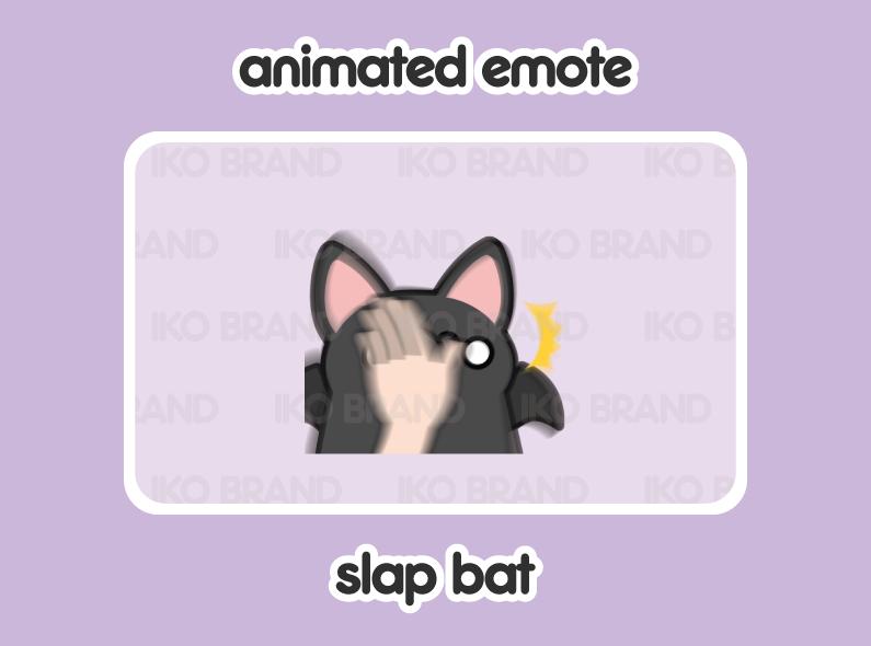 Animated Emote - Bat Slap | Cute | Kawaii | Chibi | Twitch, Youtube ...