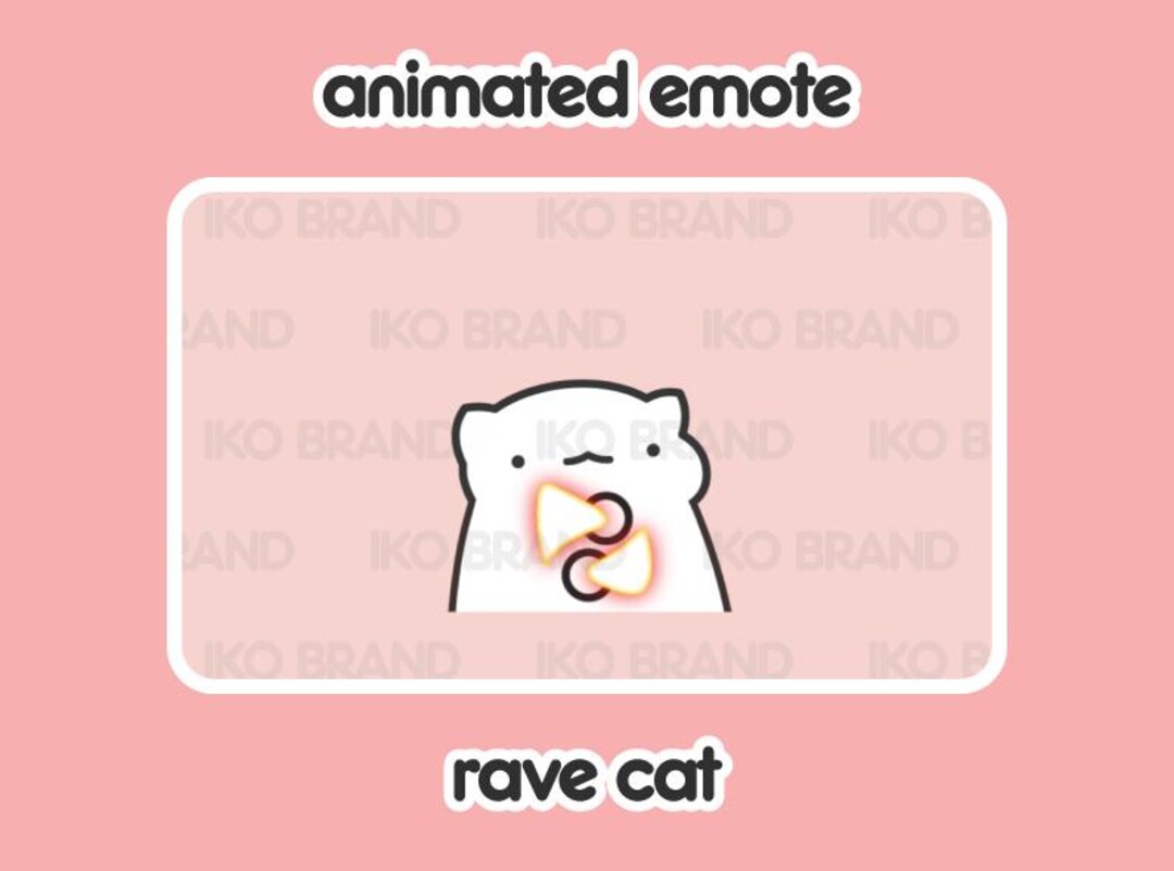 Animated Emote - Cat Rave | Cute | Kawaii | Chibi | Twitch, Youtube ...