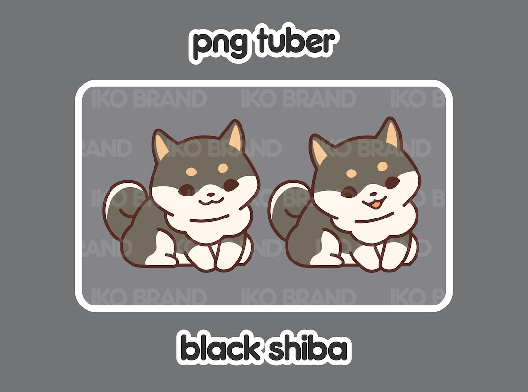Pngtuber - Black Shiba Inu | Chibi | Cute | Kawaii | Twitch | Youtube ...