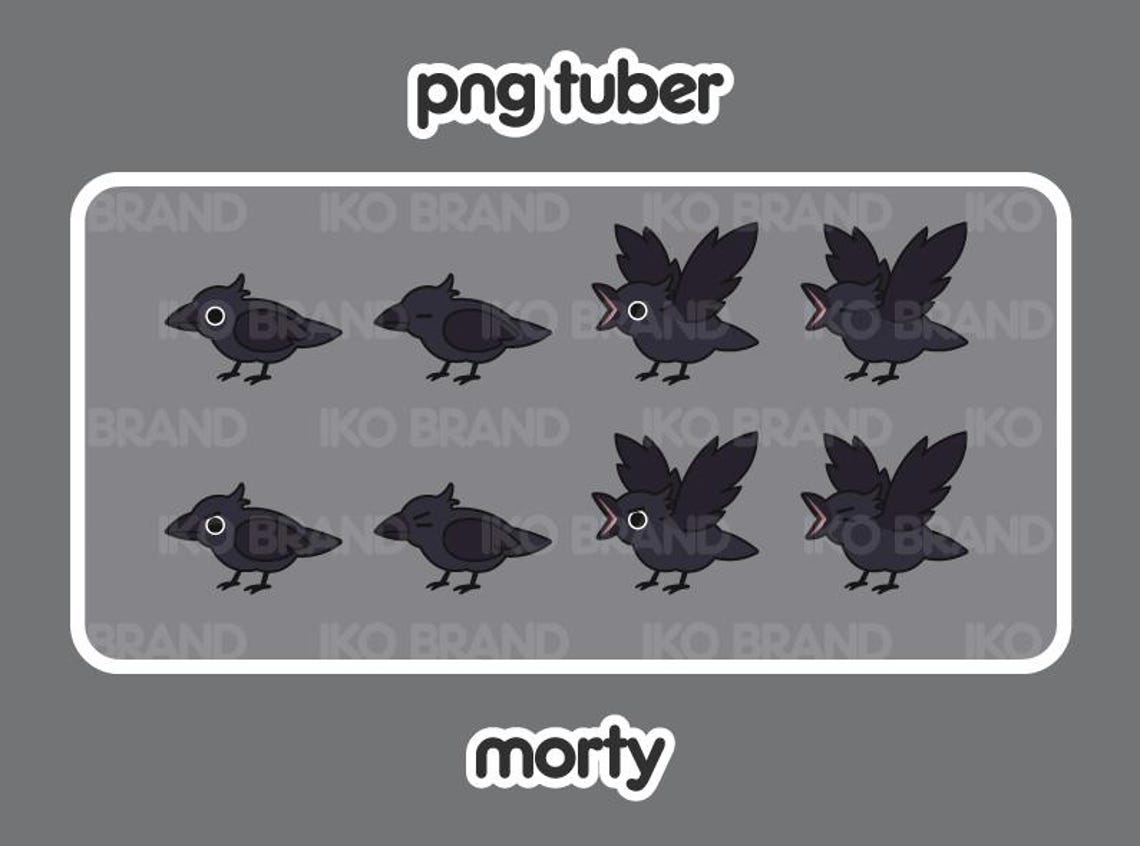 Pngtuber - Crow | Chibi | Cute | Kawaii | Twitch | Youtube | Vtuber ...