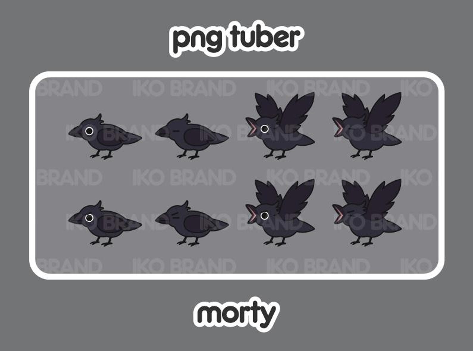 Pngtuber - Crow | Chibi | Cute | Kawaii | Twitch | Youtube | Vtuber ...