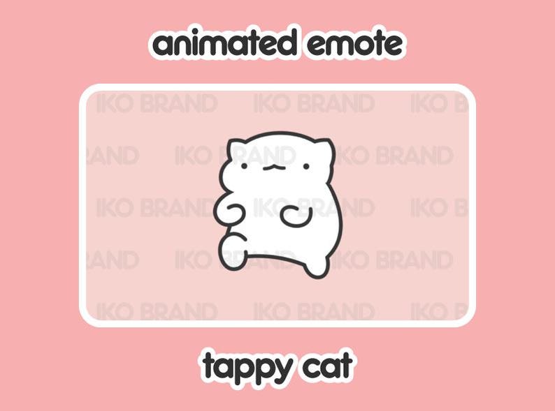 Animated Cat Tippy Taps Emote: Chibi Kawaii GIF (digital File) - Etsy