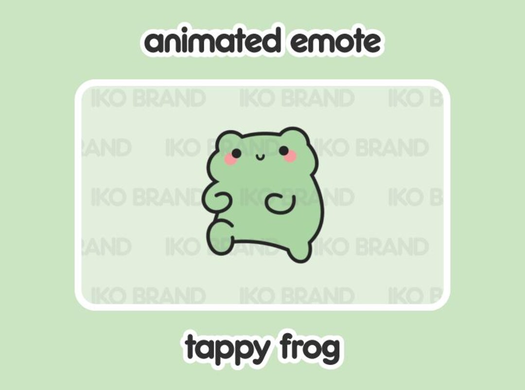 Animated Emote - Frog Tippy Taps | Cute | Kawaii | Chibi | Twitch ...