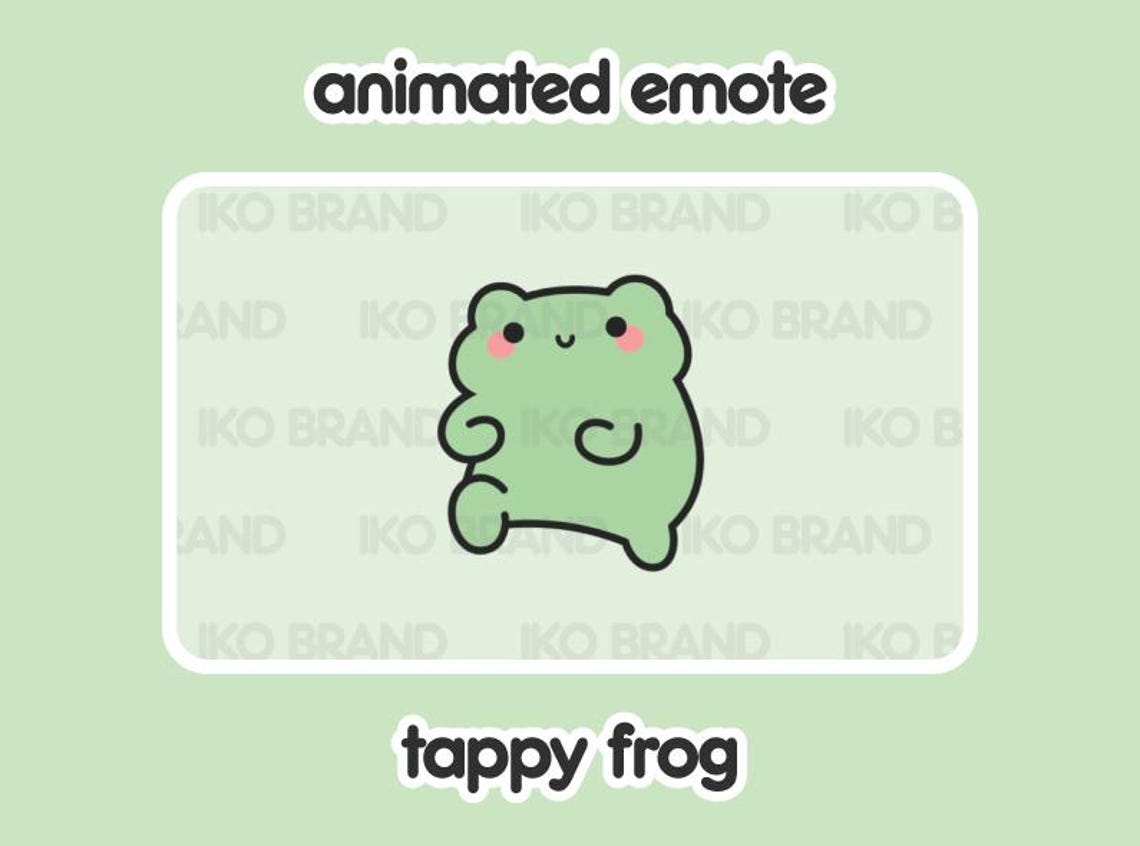 Animated Emote - Frog Tippy Taps | Cute | Kawaii | Chibi | Twitch ...