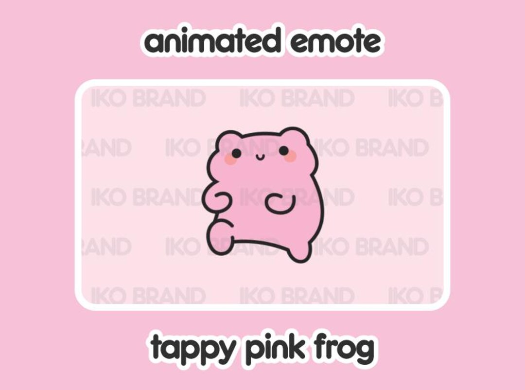 Pink Frog Tippy Taps Animated Emote - Twitch, Youtube, Discord (GIF ...