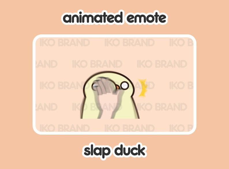 Animated Emote - Duck Slap | Cute | Kawaii | Chibi | Twitch, Youtube ...