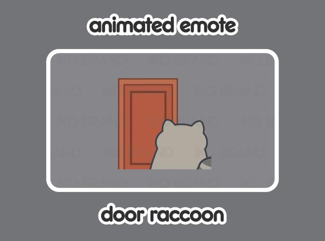 Animated Emote - Raccoon Door Leaving | Cute | Kawaii | Chibi | Twitch ...
