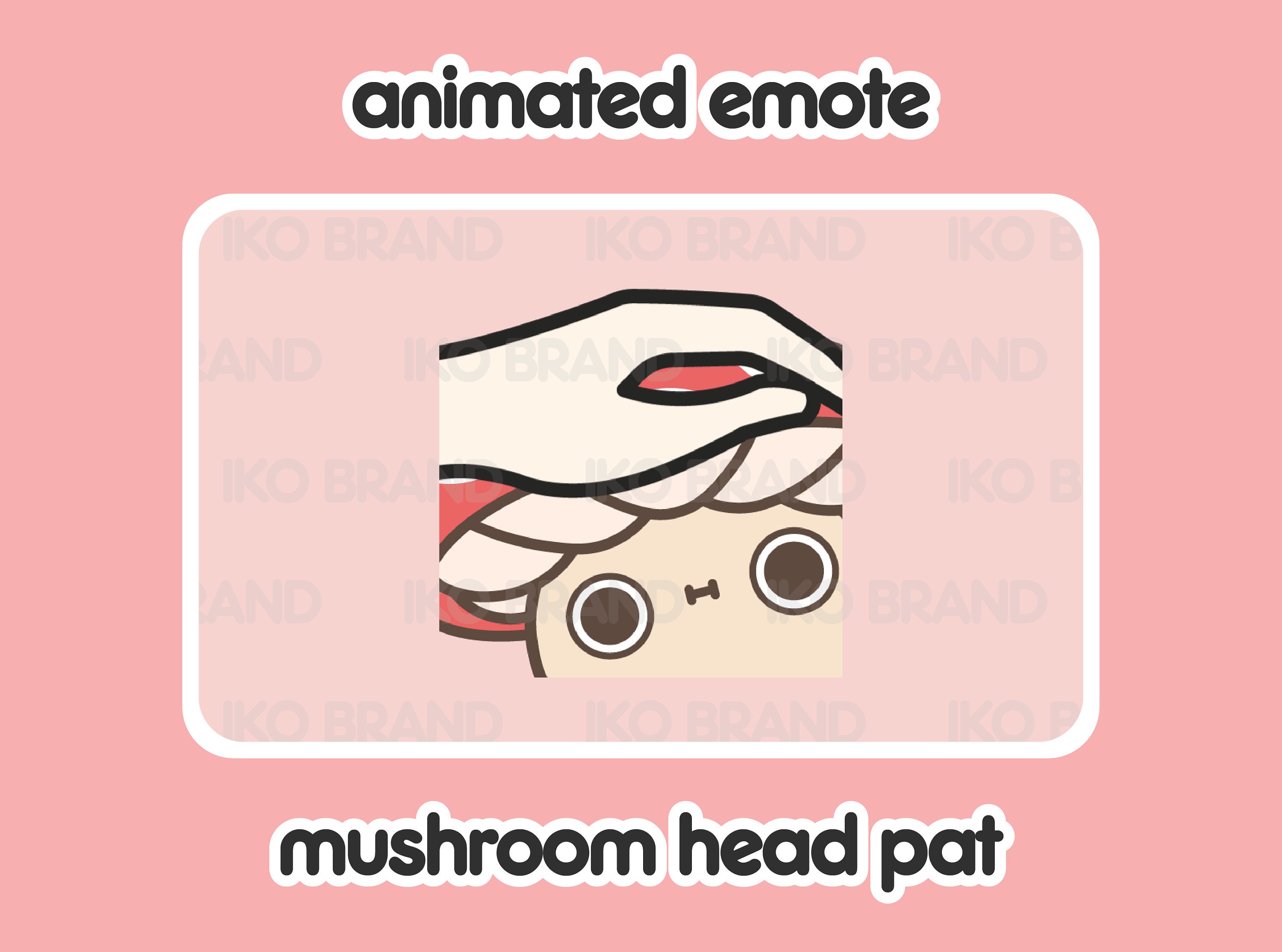 Animated Emote - Mushroom Head Pat | Petting | Cute | Kawaii | Chibi ...