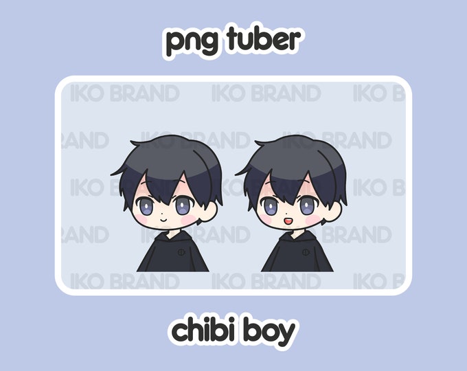 Emo Boy Elf Pngtuber | Kawaii | Gothic | Ready for Twitch | Vtuber ...