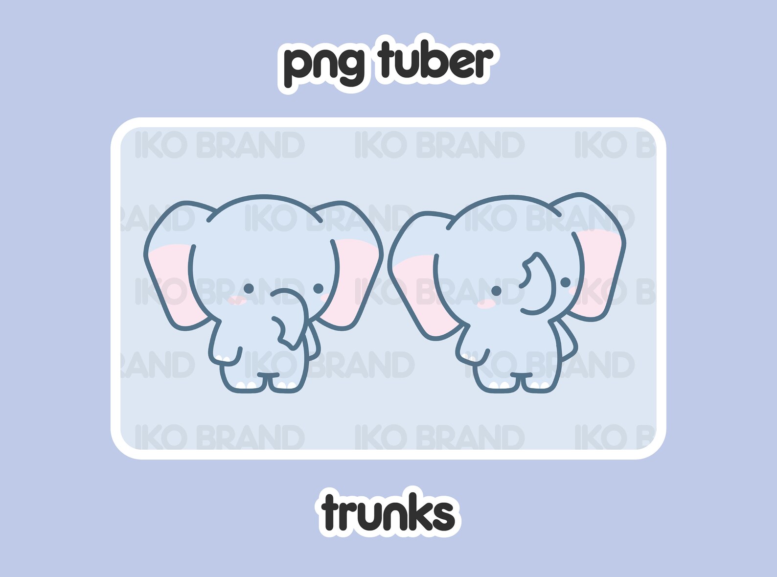 Pngtuber Elephant Chibi Cute Kawaii Twitch Youtube Vtuber Streaming ...