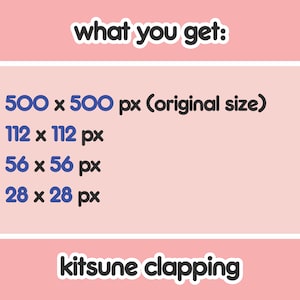 Animated Emote - Kitsune Clapping | Clap | Nice One | Cute | Kawaii ...