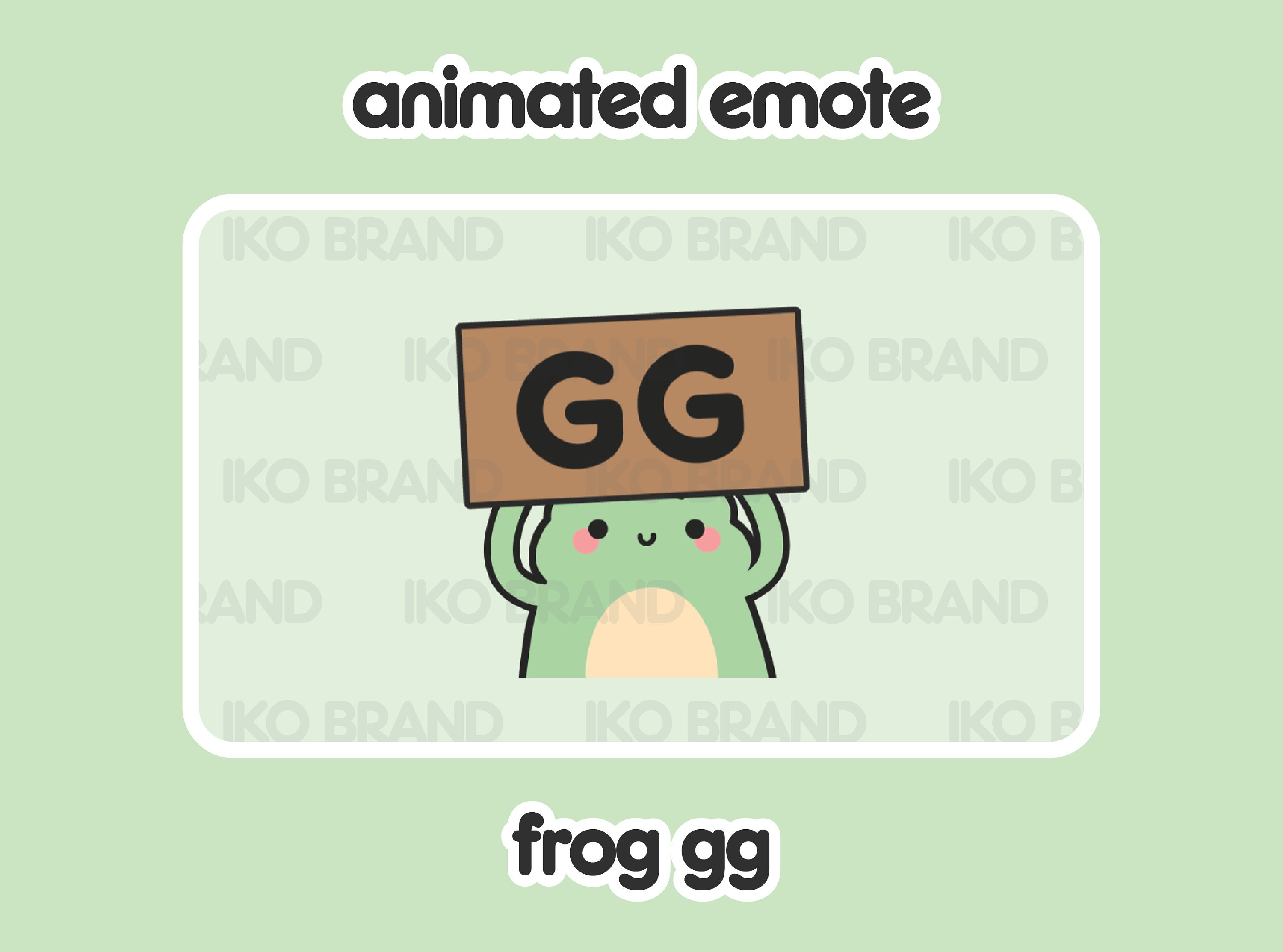 Animated Emote - Frog GG | Cute | Kawaii | Chibi | Twitch, Youtube ...