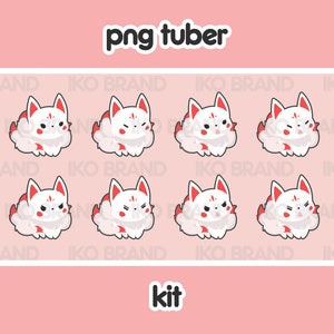 Kitsune Fox Pngtuber Avatar: Chibi Vtuber Asset (digital Download) - Etsy