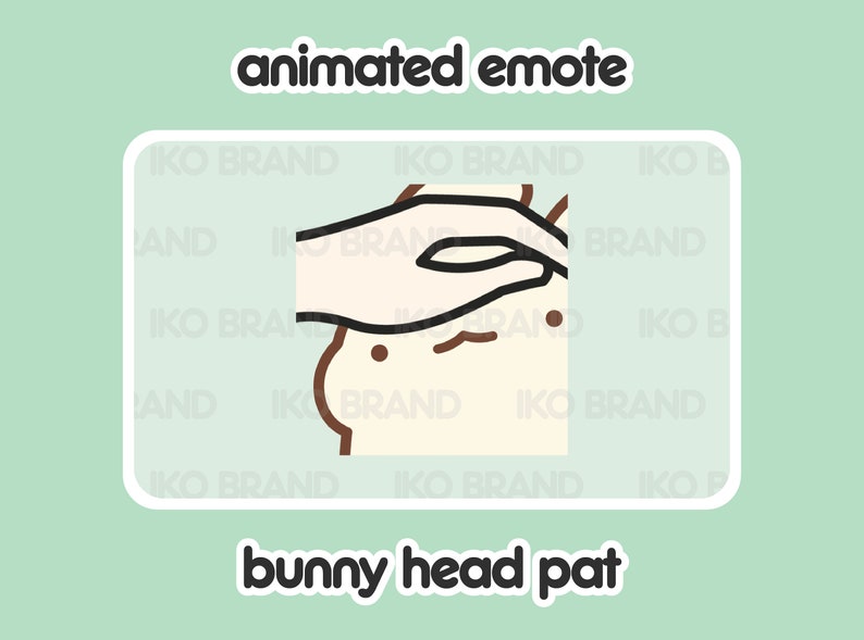 Animated Emote - Bunny Head Pat | Petting | Cute | Kawaii | Chibi ...