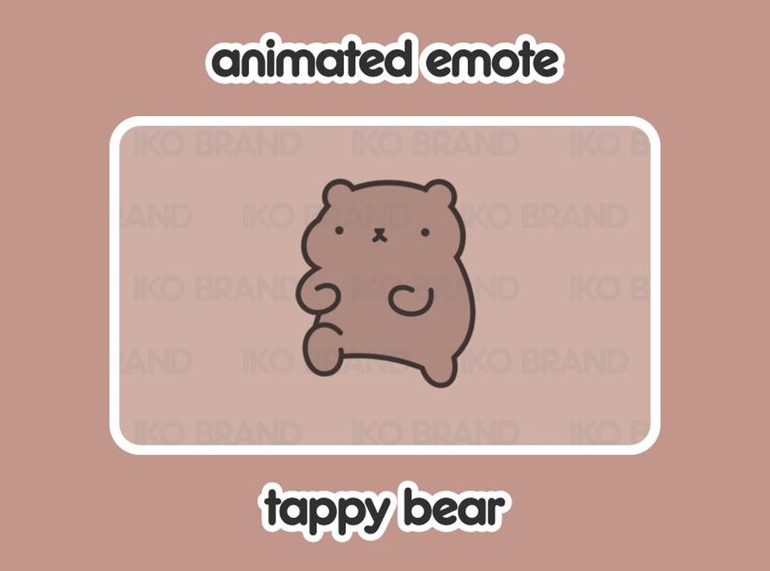 Animated Emote - Bear Tippy Taps | Cute | Kawaii | Chibi | Twitch ...