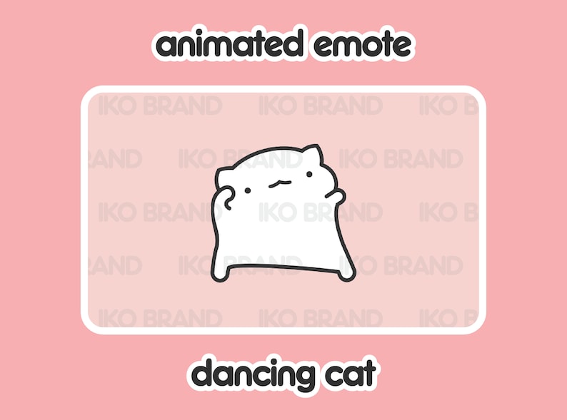 Animated Emote Dancing Cat Cute Kawaii Chibi Twitch, Youtube, Discord ...