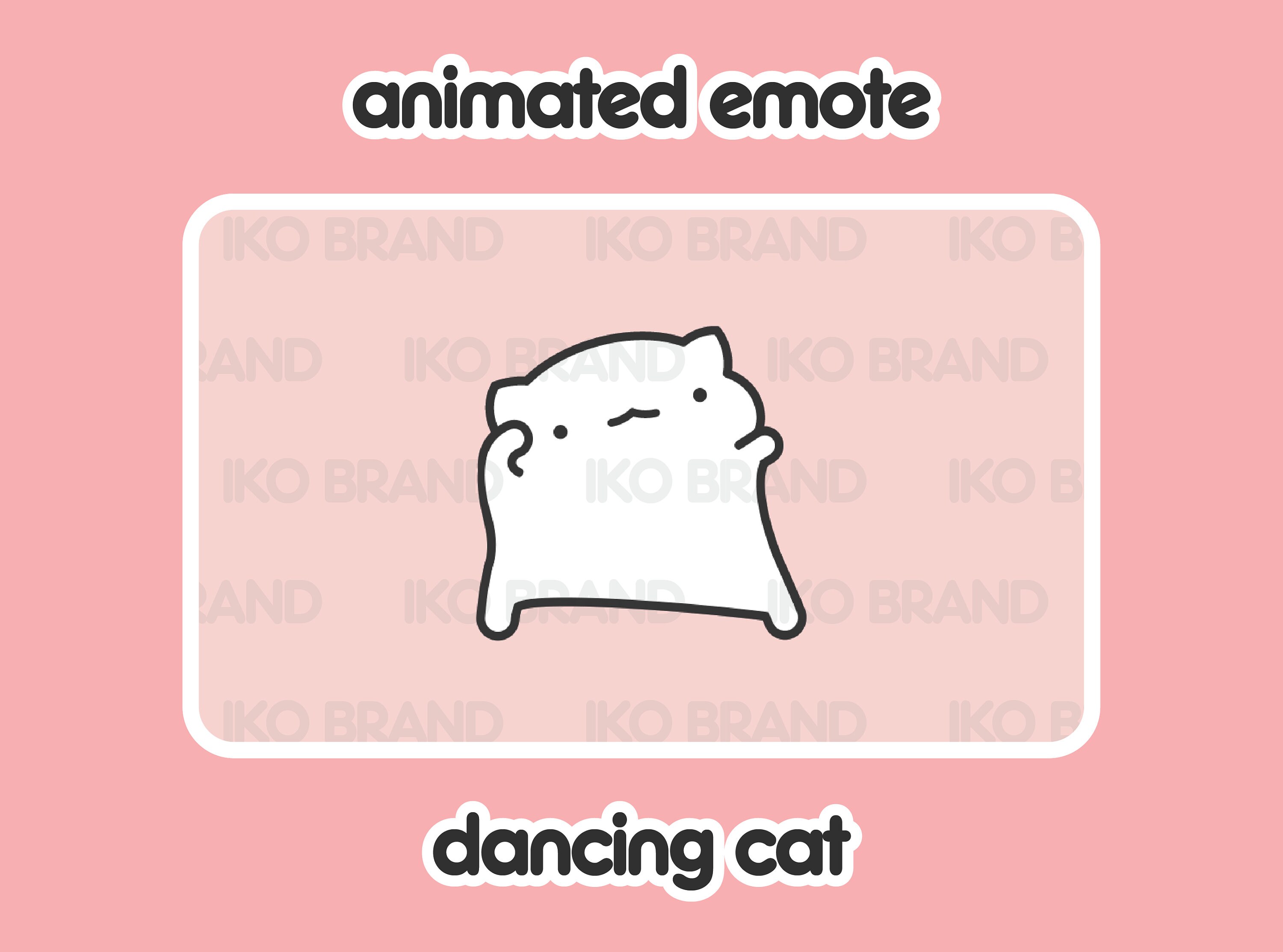 Animated Emote Dancing Cat Cute Kawaii Chibi Twitch, Youtube, Discord ...