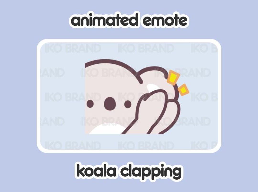 Clapping Koala Animated Emote – Twitch, Youtube, Discord (GIF) - Etsy
